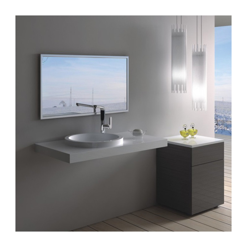 Plan vasque suspendu, plan double vasque pour salle de bain